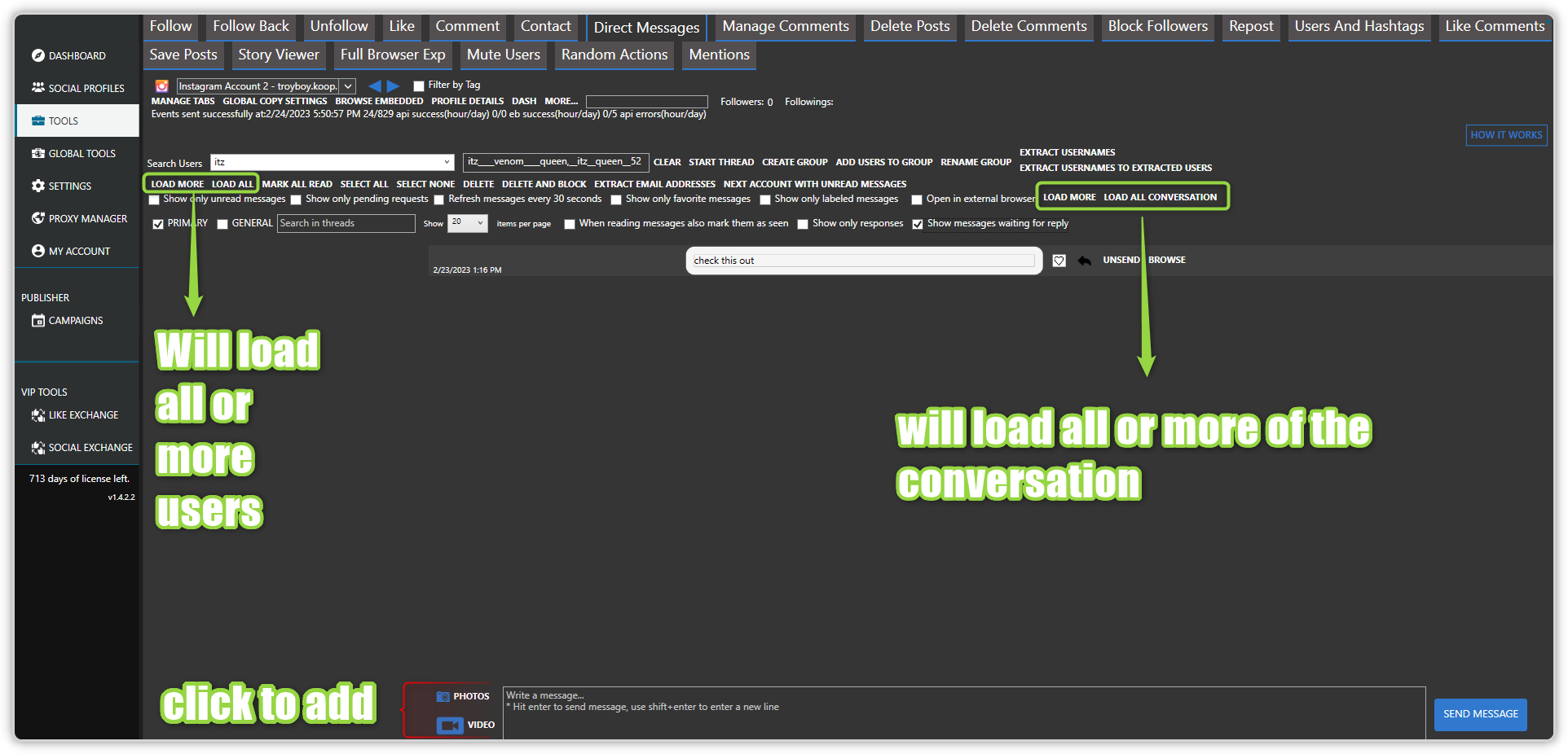 The Instagram Direct Messages Tool - SU Social