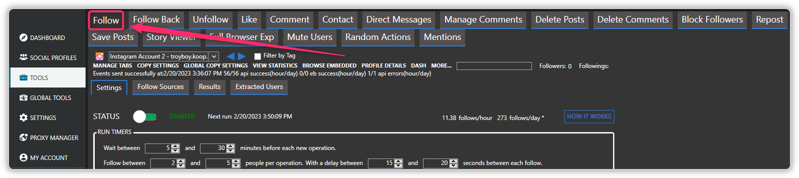 The Instagram Follow Tool - SU Social