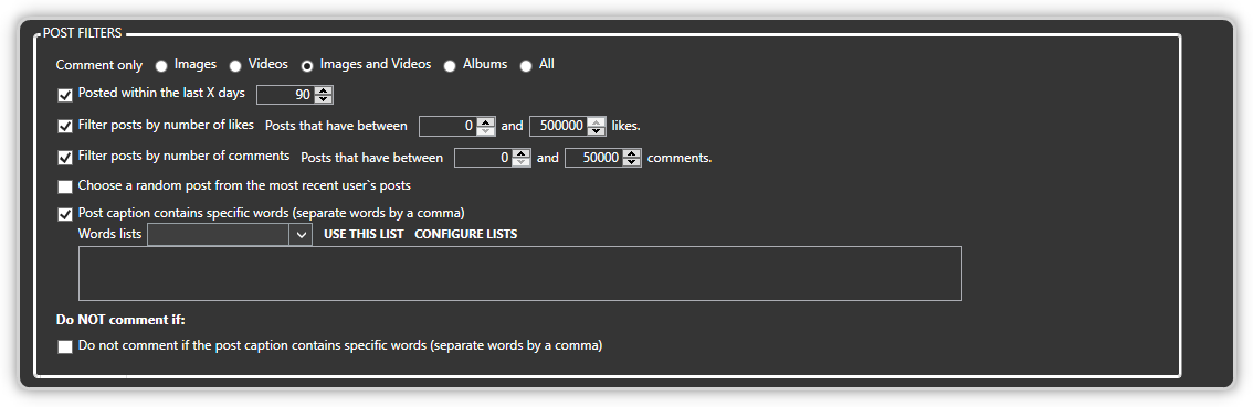 The Instagram Comment tool - SU Social