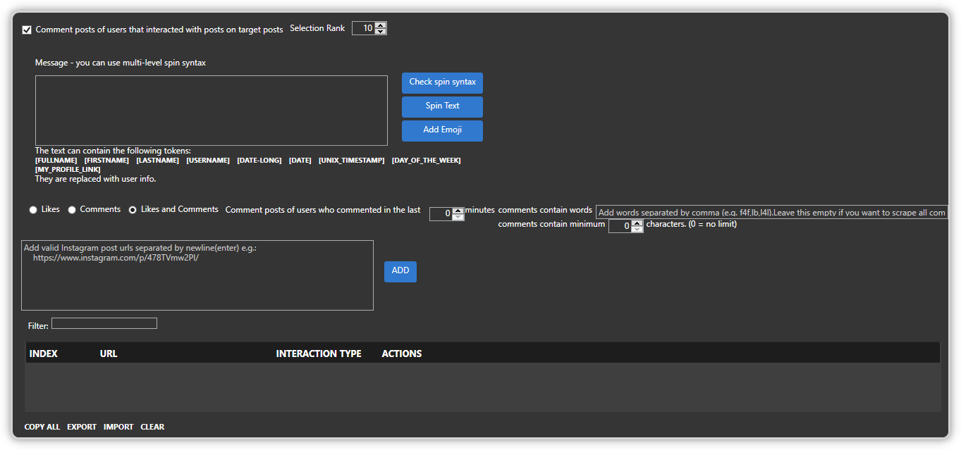 The Instagram Comment tool - SU Social