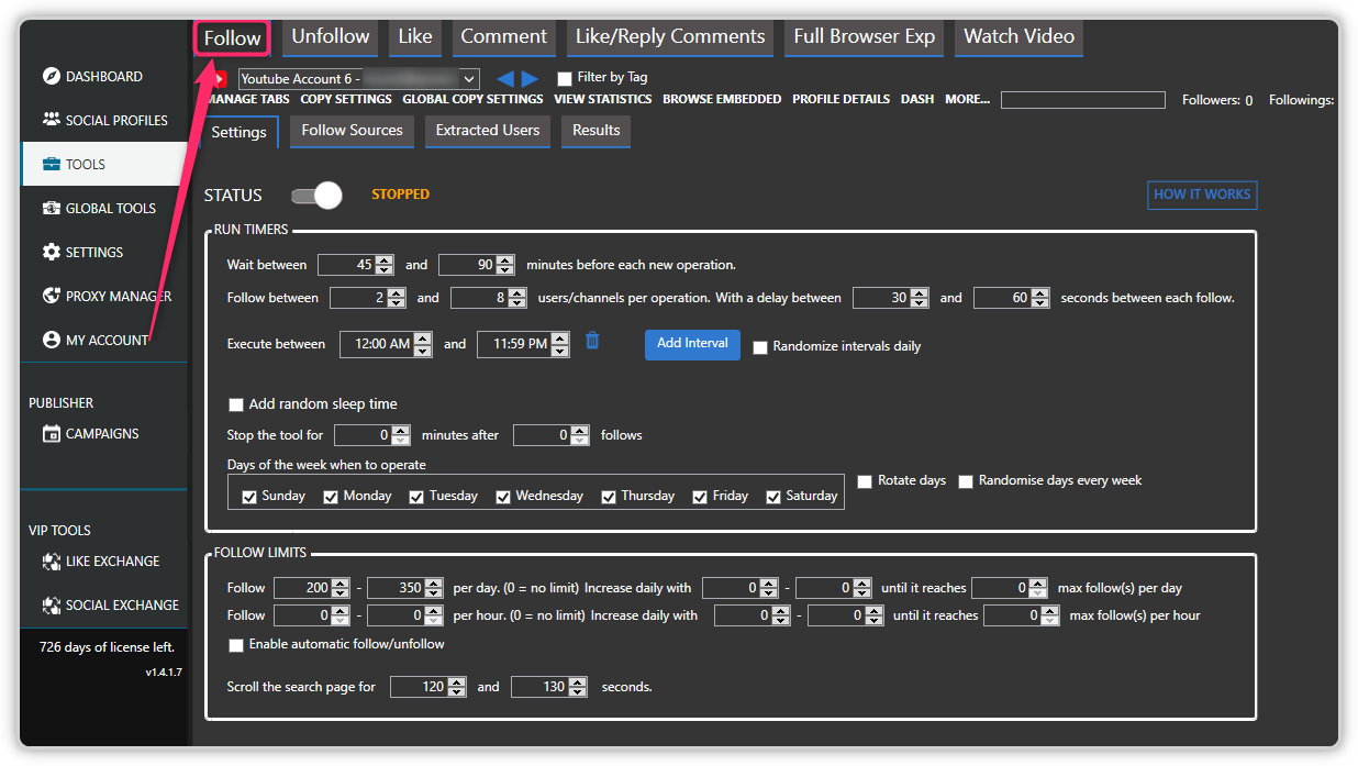 The Youtube Follow Tool - SU Social