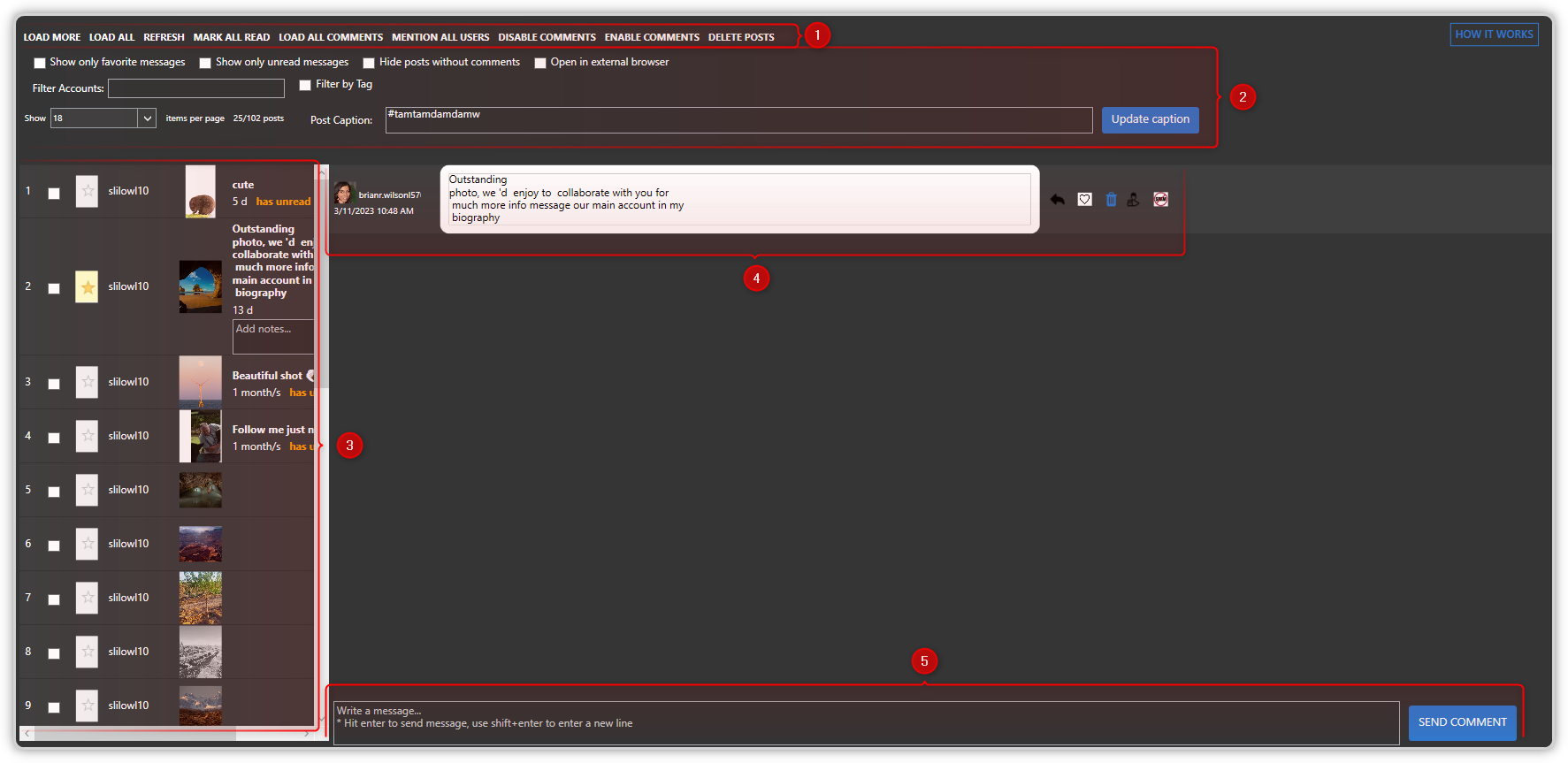 The Global Tools – The Instagram Manage Comments Tool - SU Social