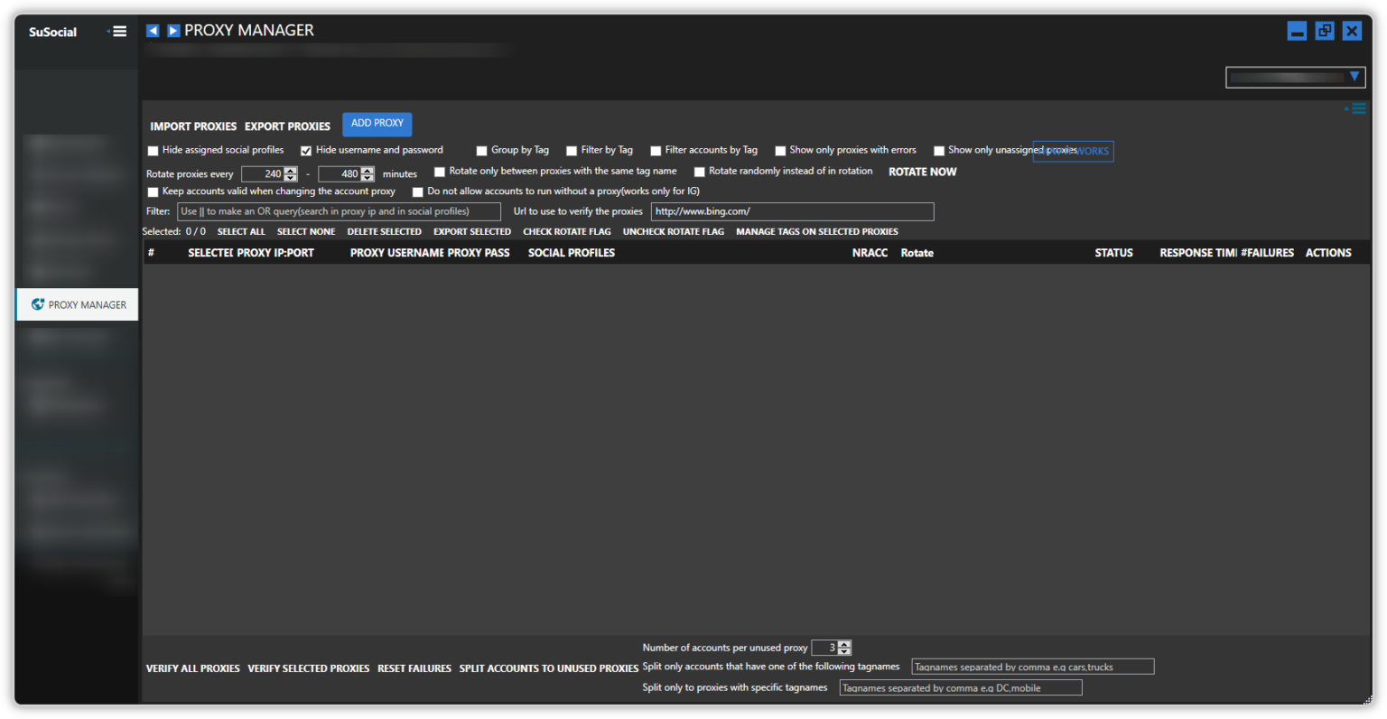 How To Use The Proxy Manager - SU Social