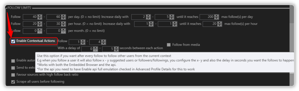 How the Contextual Actions function works (Instagram) - SU Social